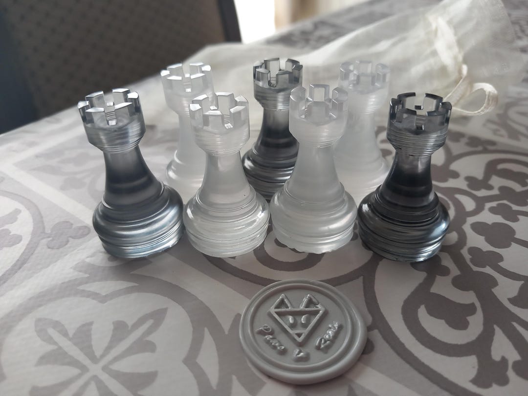 Rook Tower Chess Piece Custom Colors Made of Epoxy Resin - Etsy