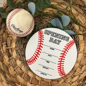 Baseball Baby Stat Sign Hello World Hospital Announcement Baby Boy Name ...