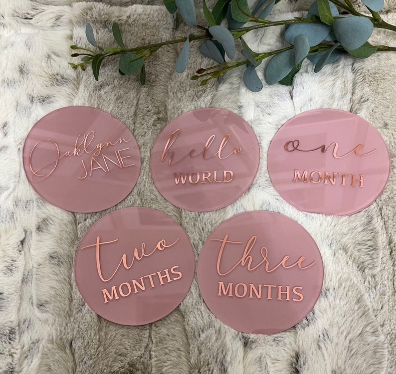 Acrylic Baby Milestone Set Baby Milestone Discs Baby Photo - Etsy