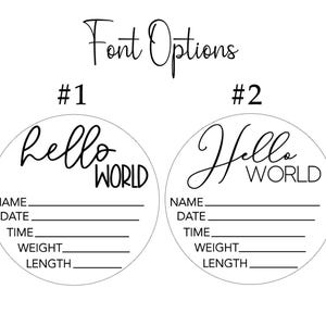 Hello World Baby Stat Sign, Acrylic Baby Birth Announcement, Hello ...