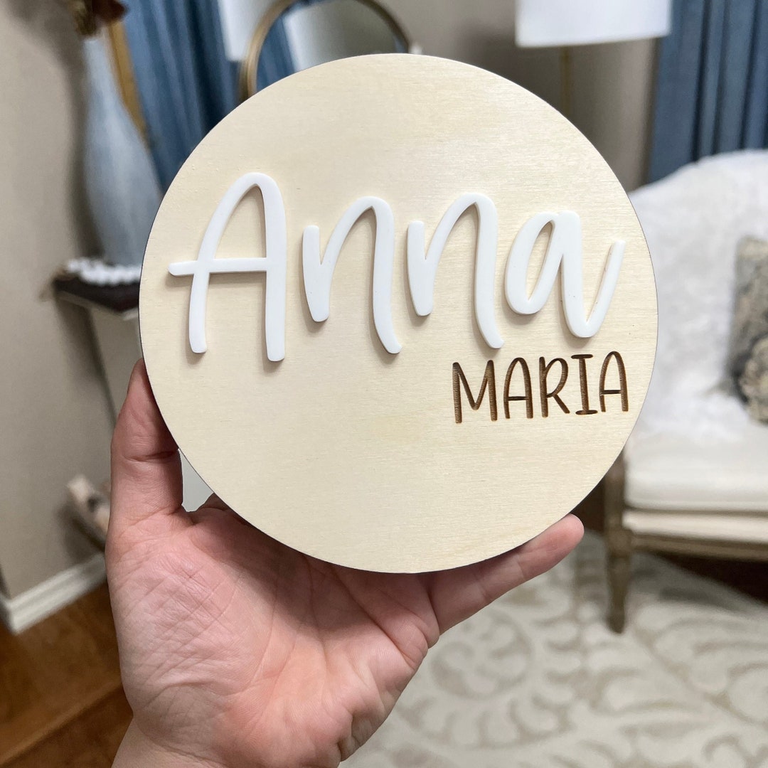 Baby Name Announcement Sign Baby Hospital Sign Wooden Baby Name Sign ...
