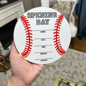 Baseball Baby Stat Sign Hello World Hospital Announcement Baby Boy Name ...