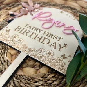 Fairy First Birthday Cake Topper, Fairy Theme Cake Smash, Fairy ...