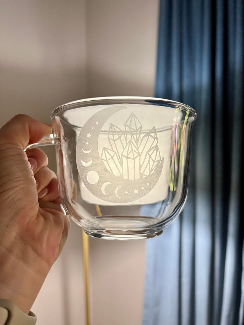 Personalized/custom Etched Glass Mug - Etsy