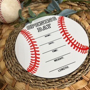 Baseball Baby Stat Sign Hello World Hospital Announcement Baby Boy Name ...