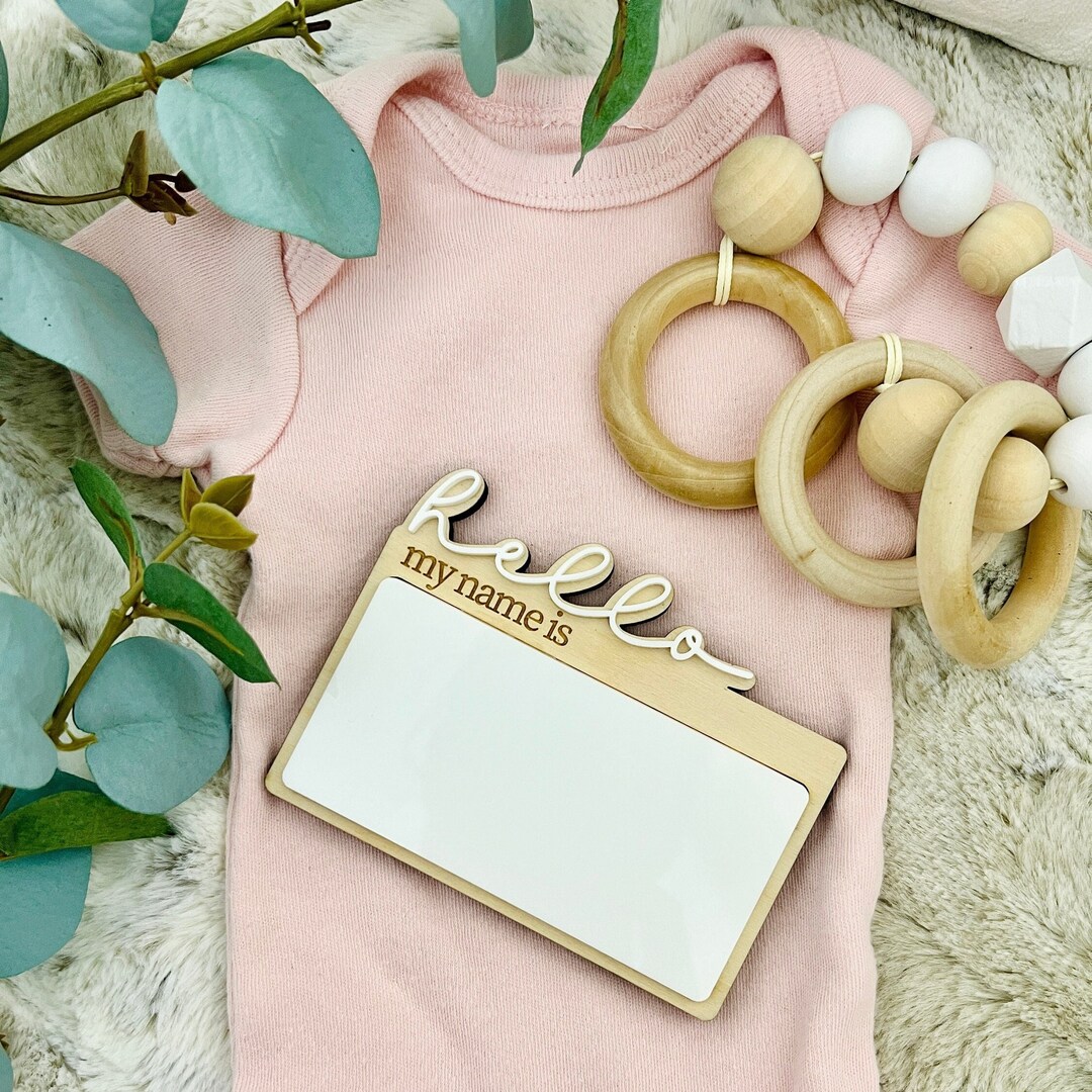 Hello My Name is Baby Name Tag Newborn Name Tag Baby Name Announcement ...