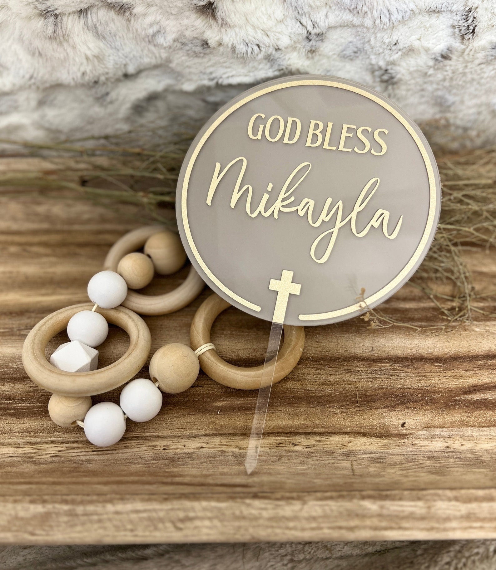 Acrylic Baptism Cake Topper Baby Baptism Cake Topper - Etsy