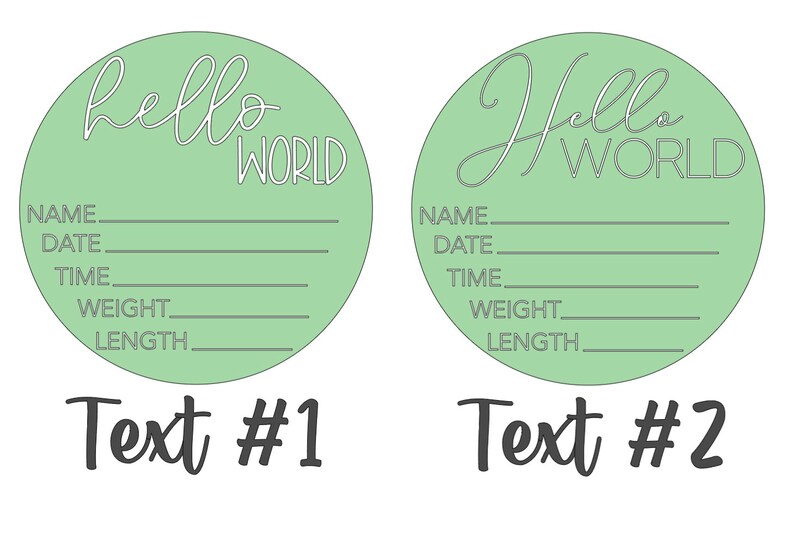 Hello World Baby Stat Sign Acrylic Baby Birth Announcement - Etsy