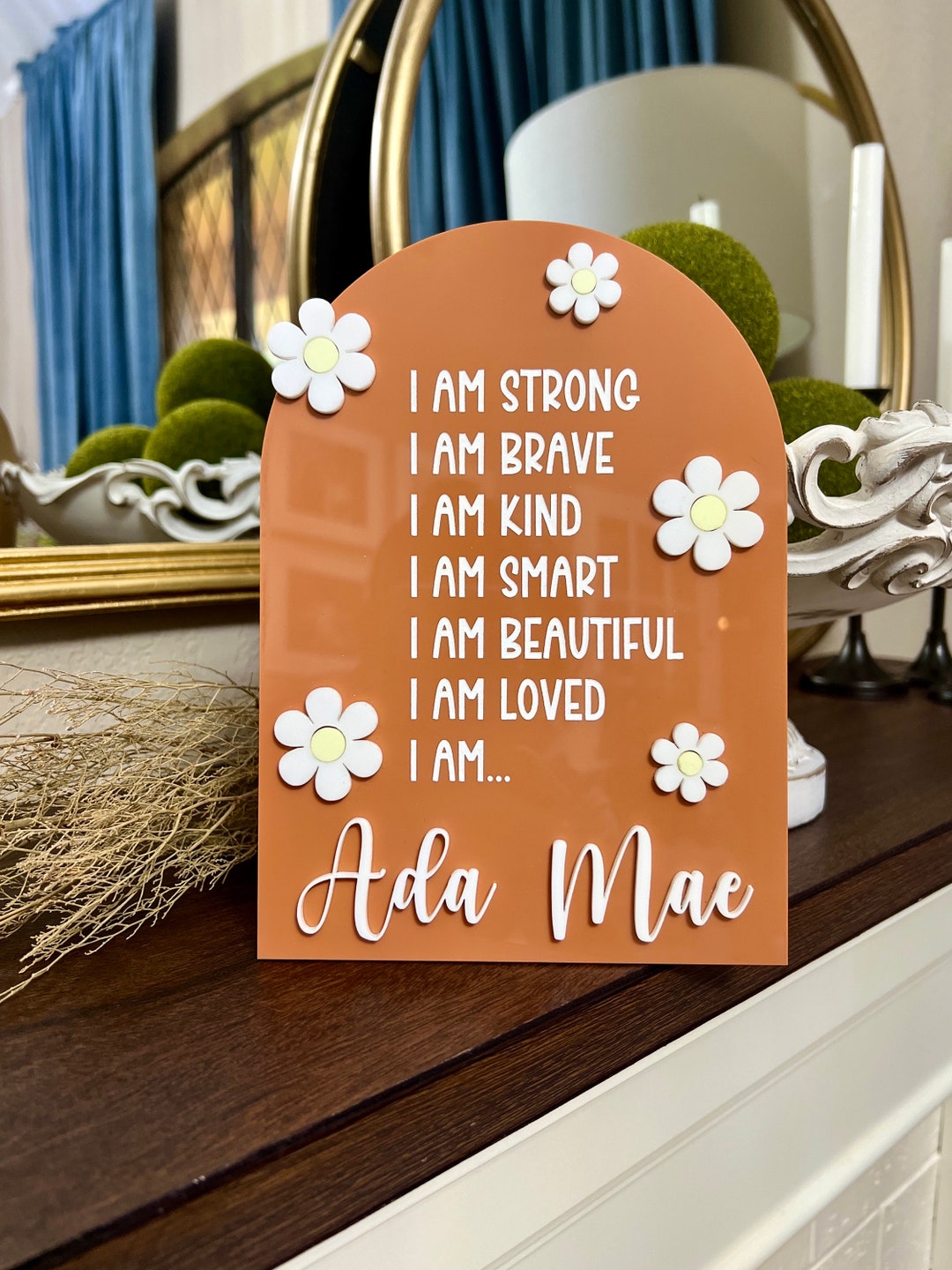 Personalized Affirmation Sign for Kids Positive Affirmation Plaque ...