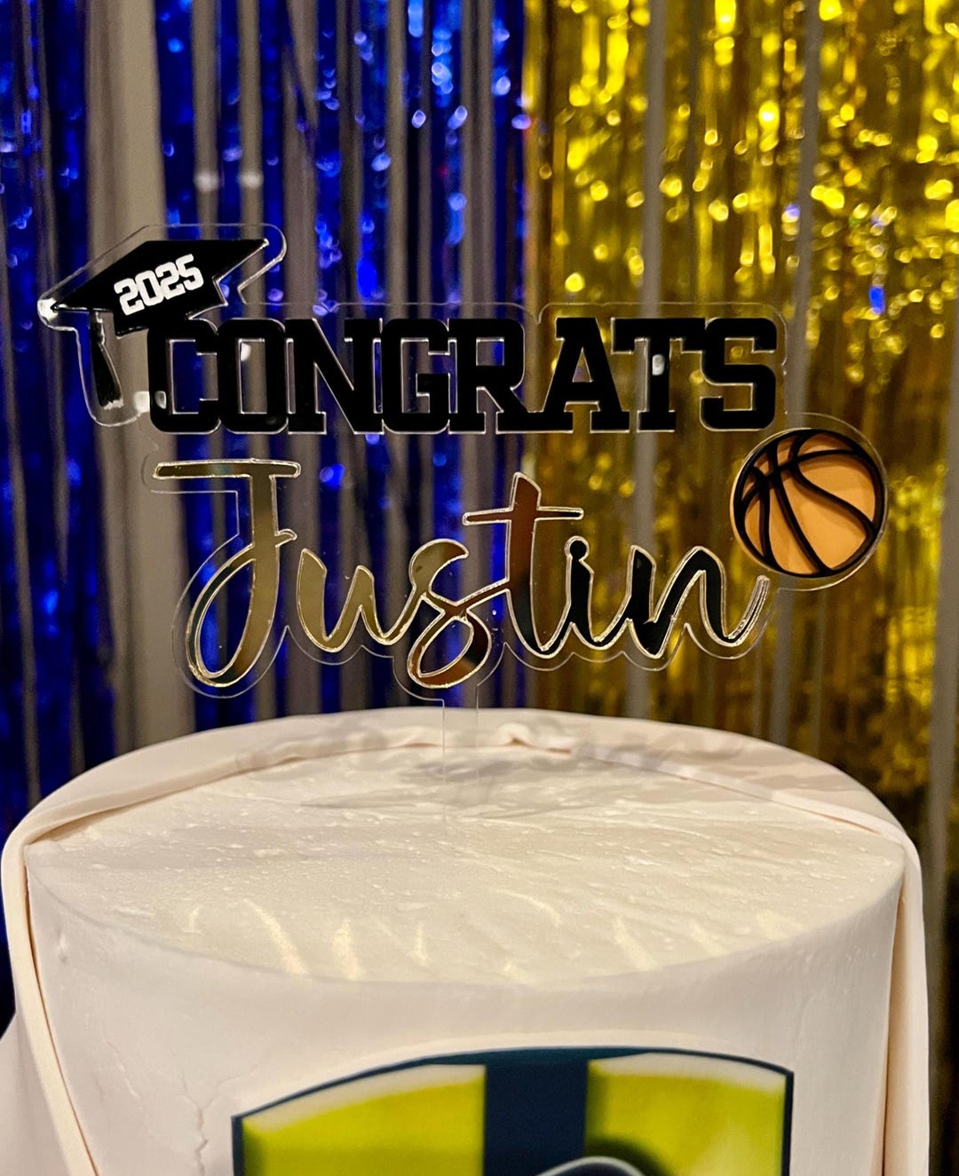 Personalized Graduation Cake Topper, Custom Name Congrats Grad Cake ...