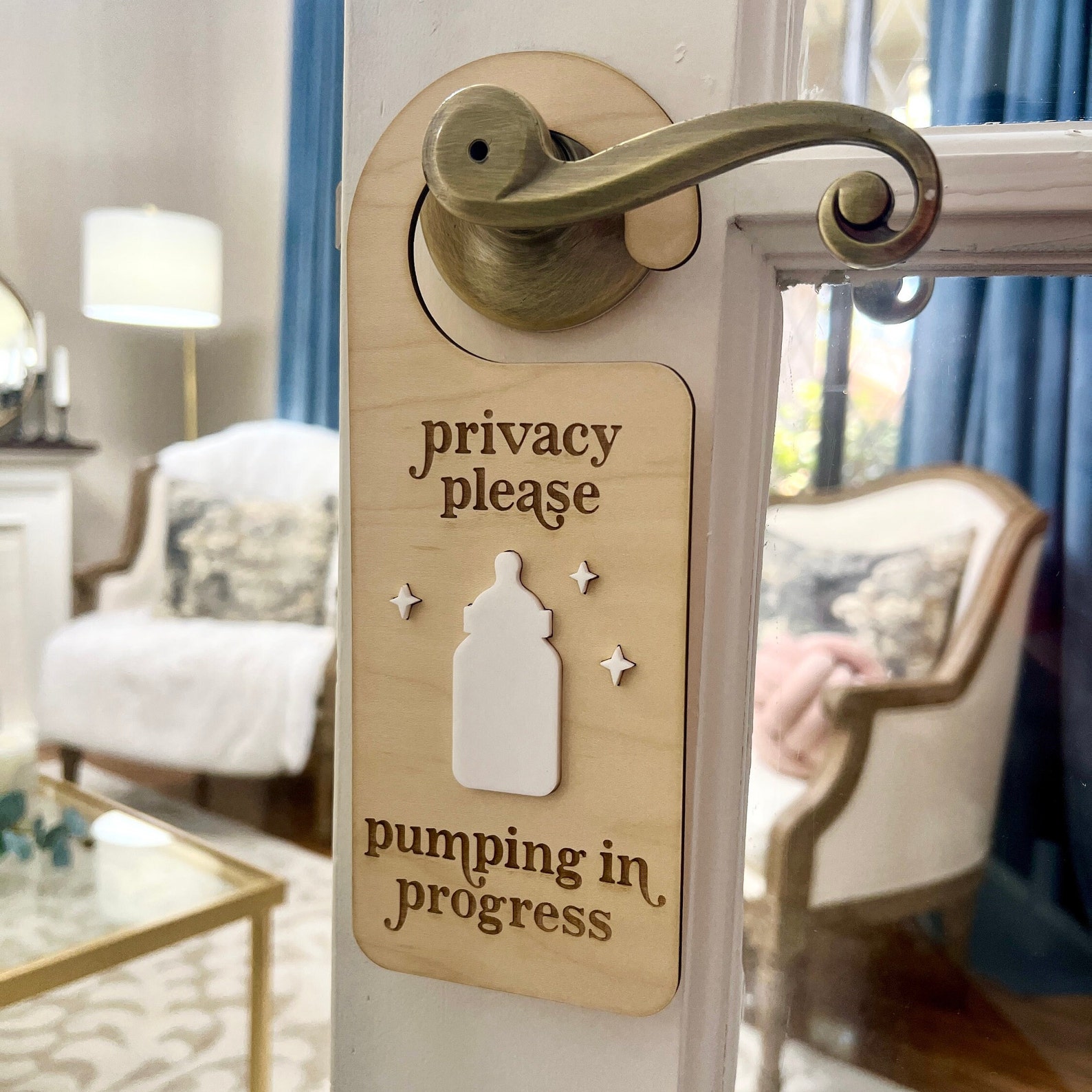 Pumping in Progress Sign, Pumping Door Hanger, Sign for Pumping at Work ...