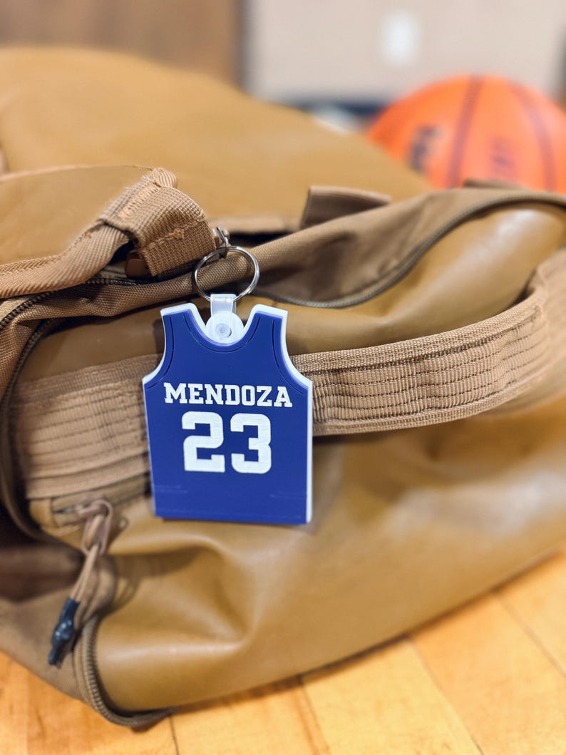 Personalized Basketball Name Tag, Custom Sports Bag Tag, Basketball ...