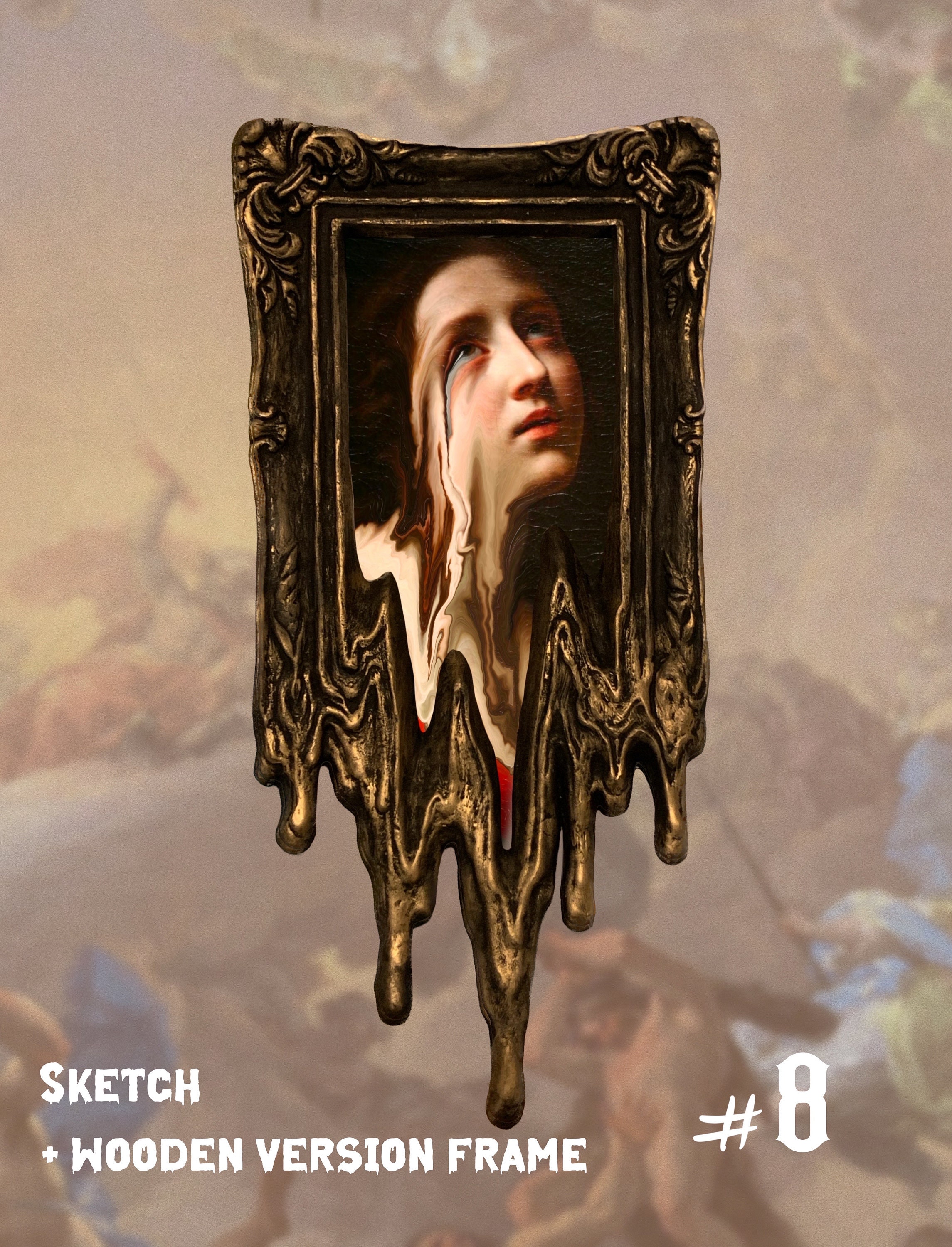 Unique Square Liquid Framecustom Painting contemporary Art - Etsy