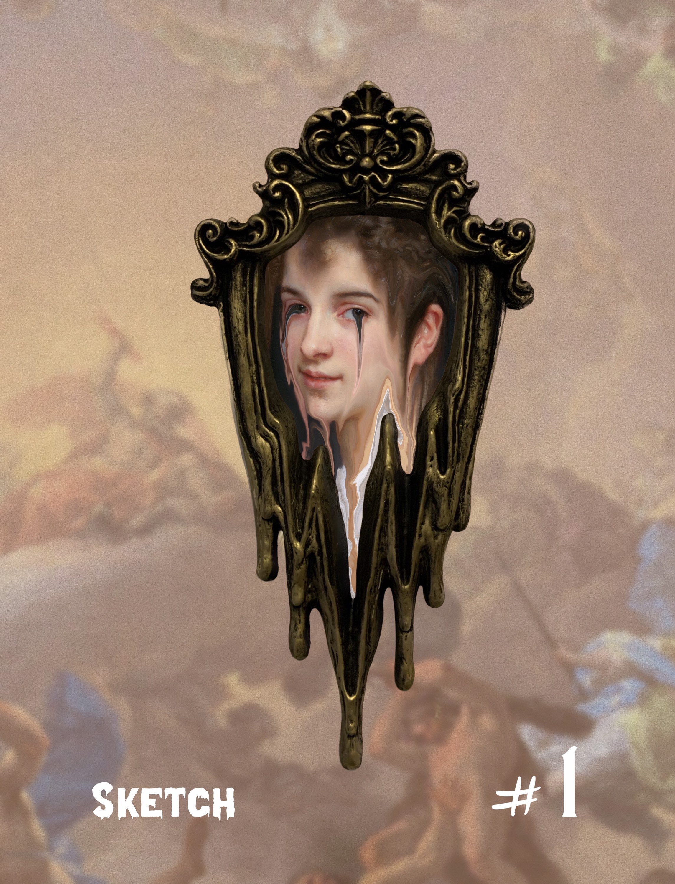 Unique Liquid Frame+ Custom Painting |contemporary Art| Handmade Frame ...