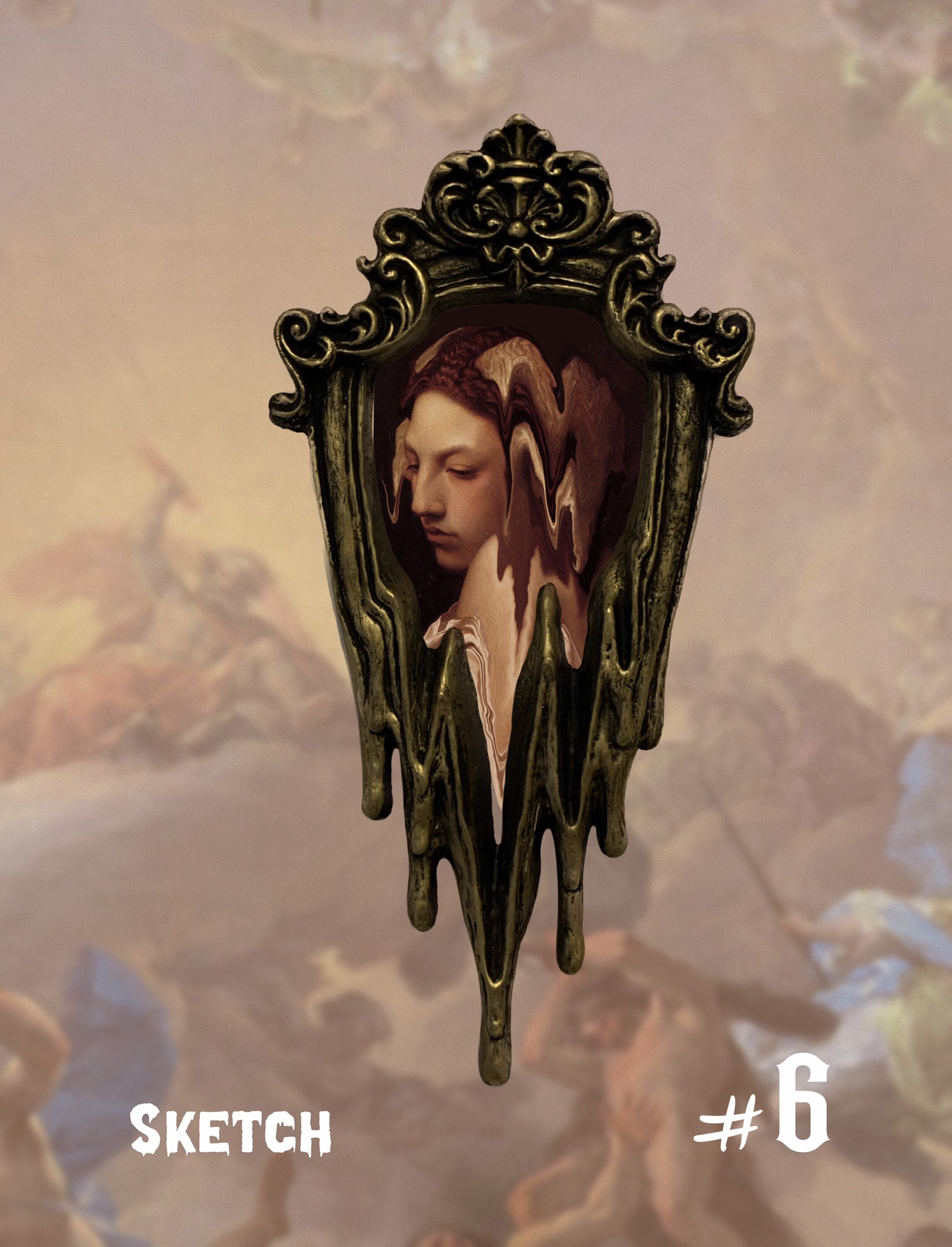 Unique Liquid Frame+ Custom Painting |contemporary Art| Handmade Frame ...