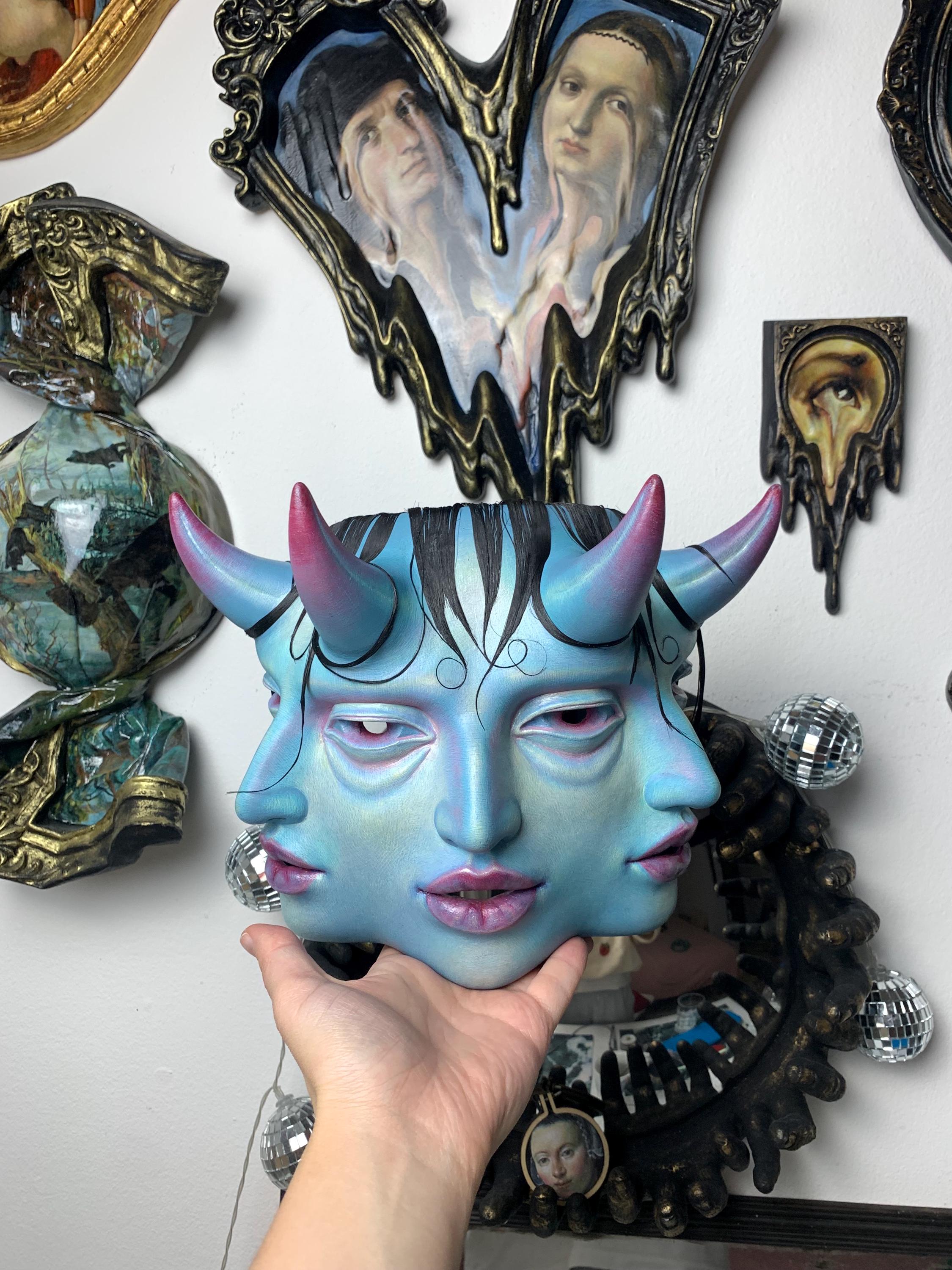 3 Face Demon Mask - Etsy