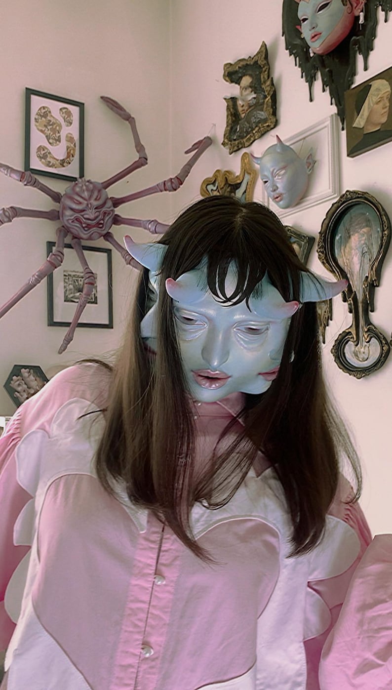 3 Face Demon Mask - Etsy