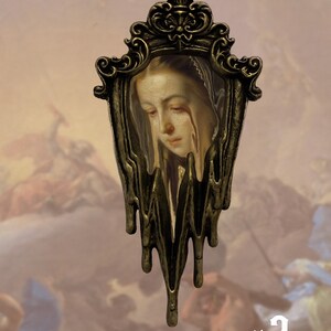 Unique Liquid Frame+ Custom Painting |contemporary Art| Handmade Frame ...