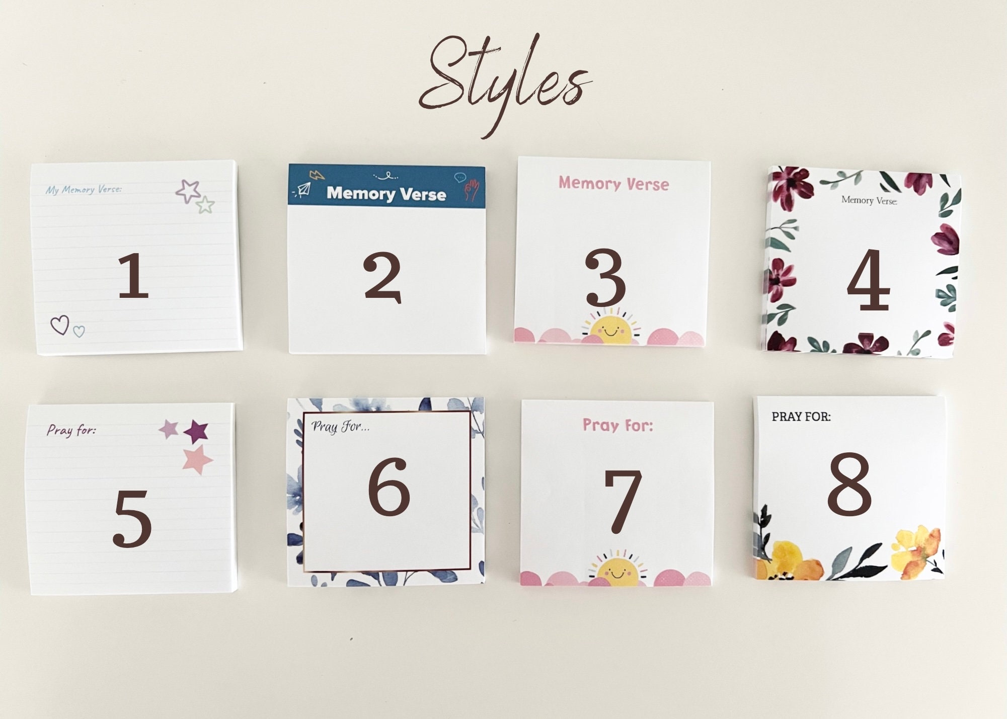 Prayer Post-its/ Memory Verse Post-its - Etsy