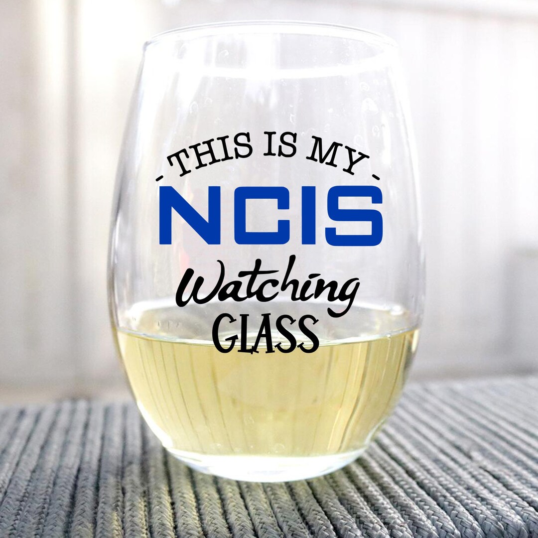 This is My NCIS Watching Glass NCIS Gift Crime Shows Naval - Etsy UK