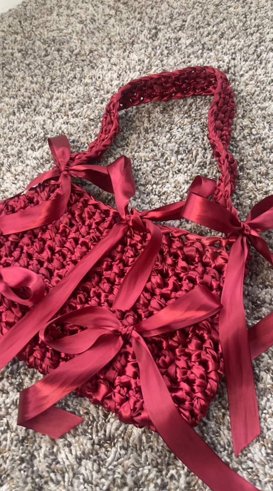 Crochet Ribbon Bag - Etsy