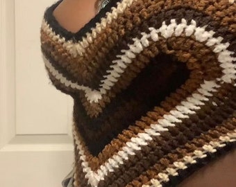 Blue Crochet Heart Crop Top - Etsy