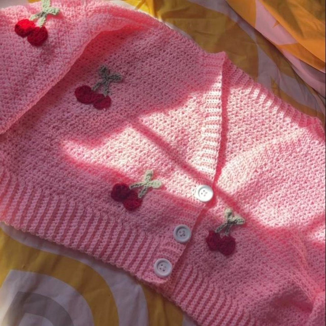 Cherry Cardigan - Etsy