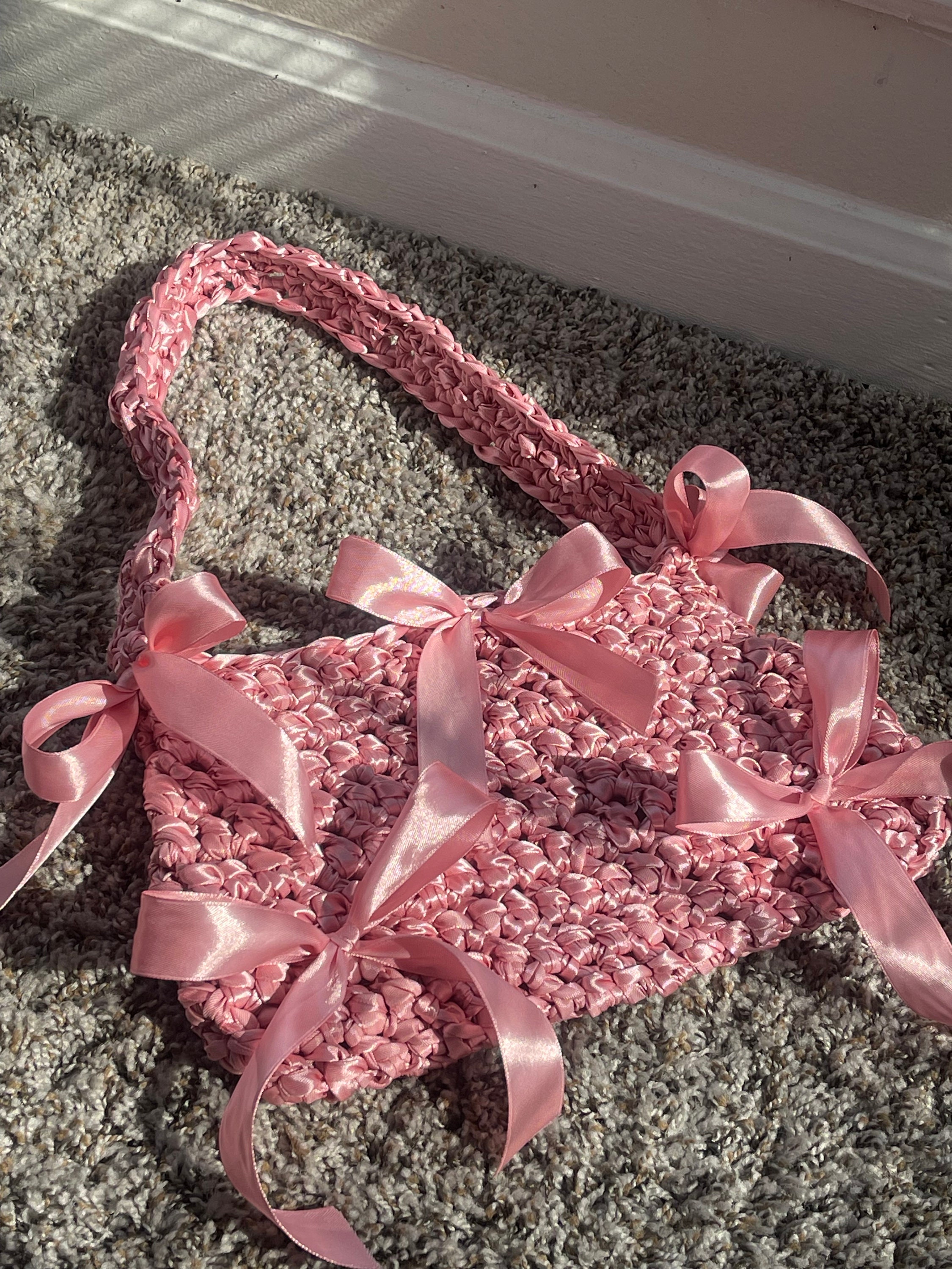 Crochet Ribbon Bag - Etsy