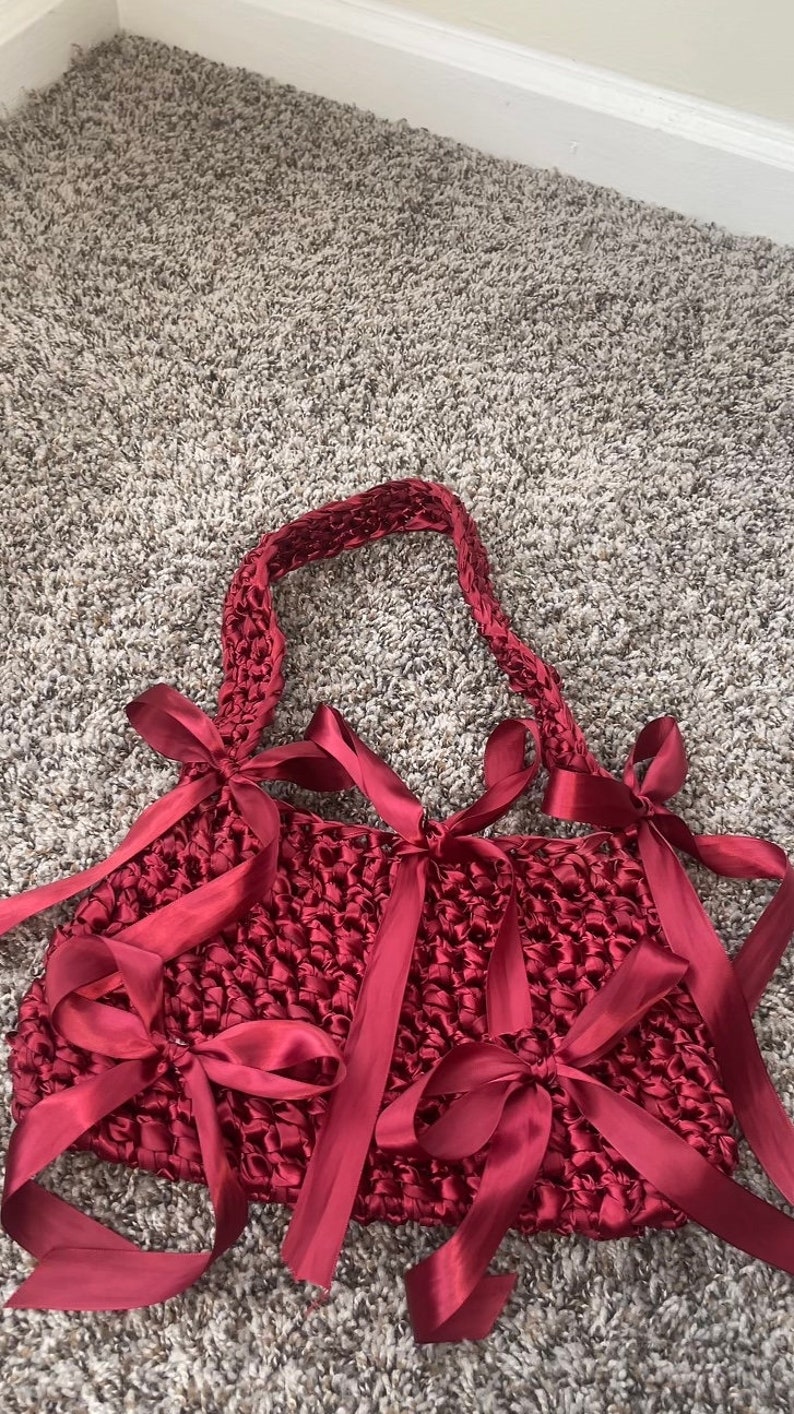 Crochet Ribbon Bag - Etsy