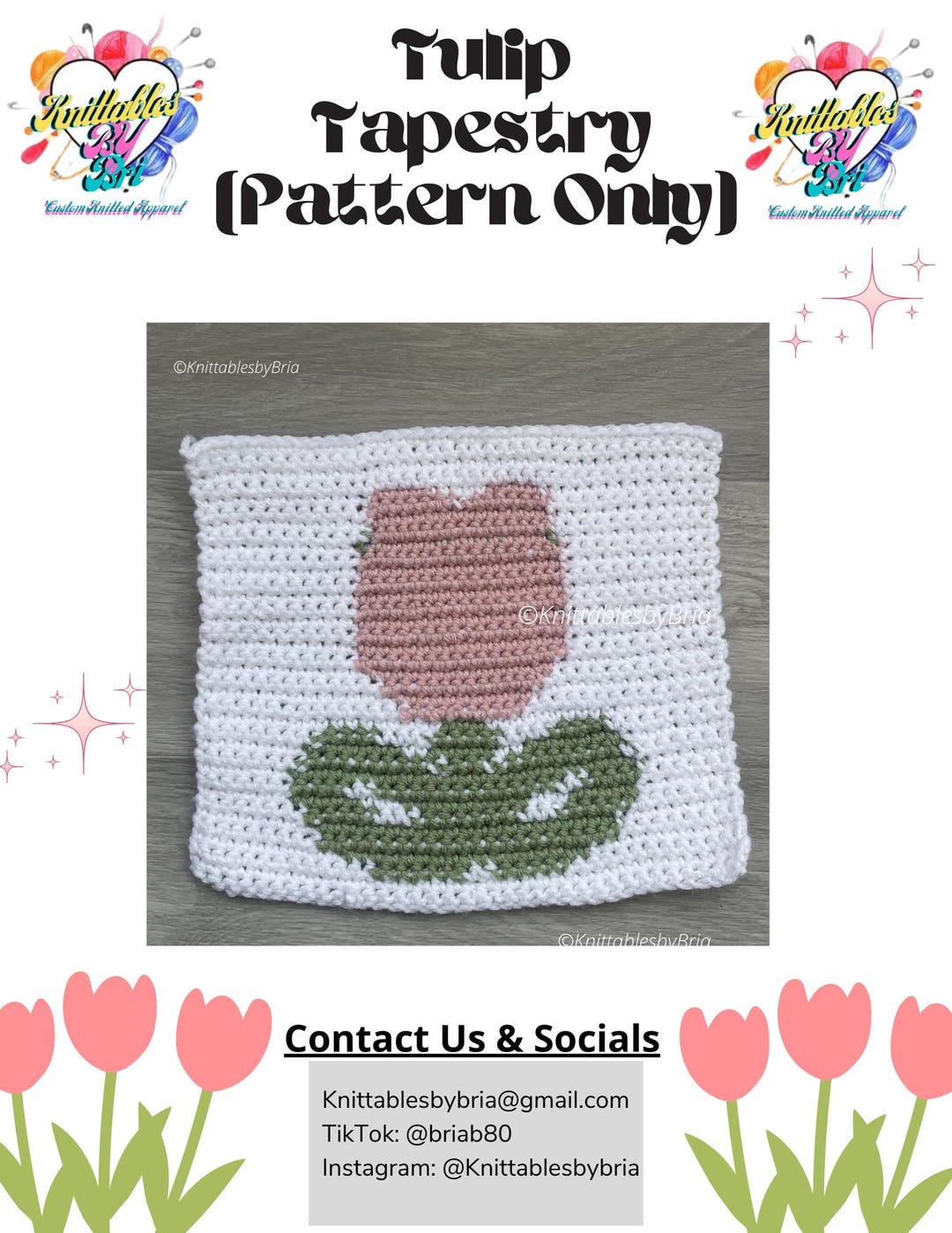 Tulip Flower Tapestry PATTERN ONLY - Etsy