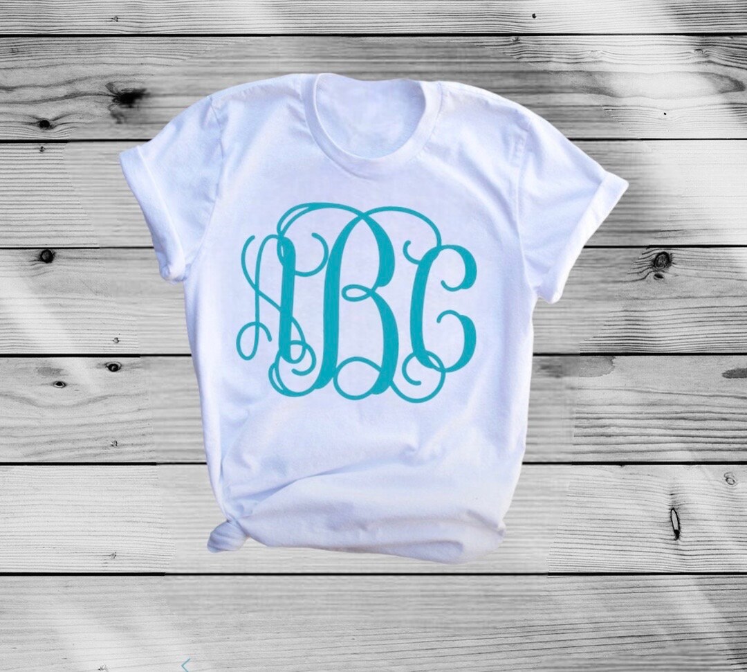 Monogrammed T-shirt - Etsy
