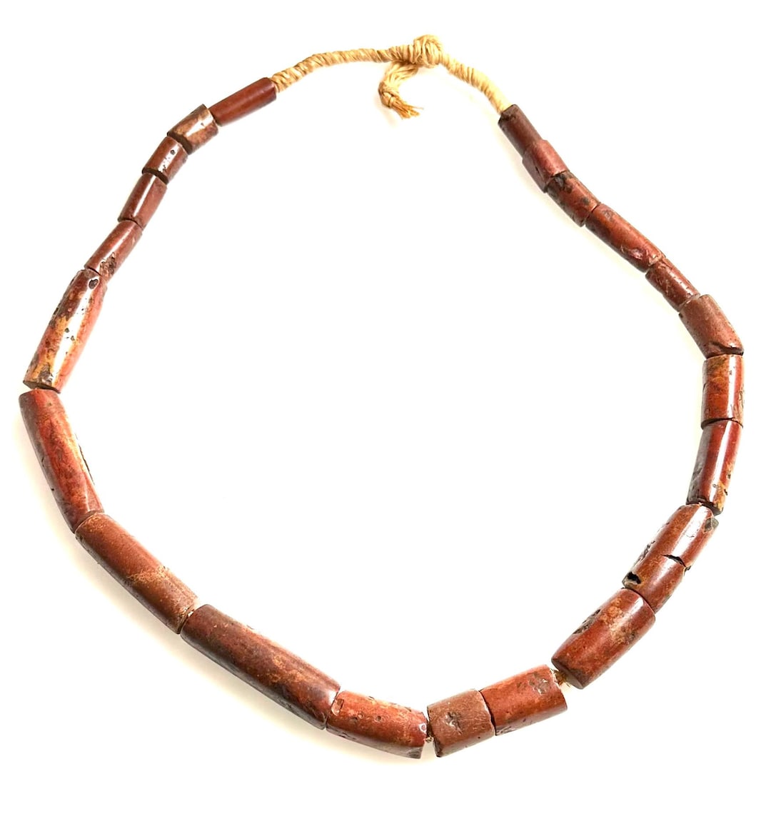 Old Tube Bauxite Pipe Stone Bead Strand #2024 - Etsy