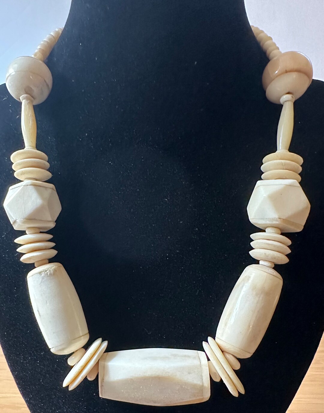 Vintage Chunky Bone Necklace #3006 - Etsy