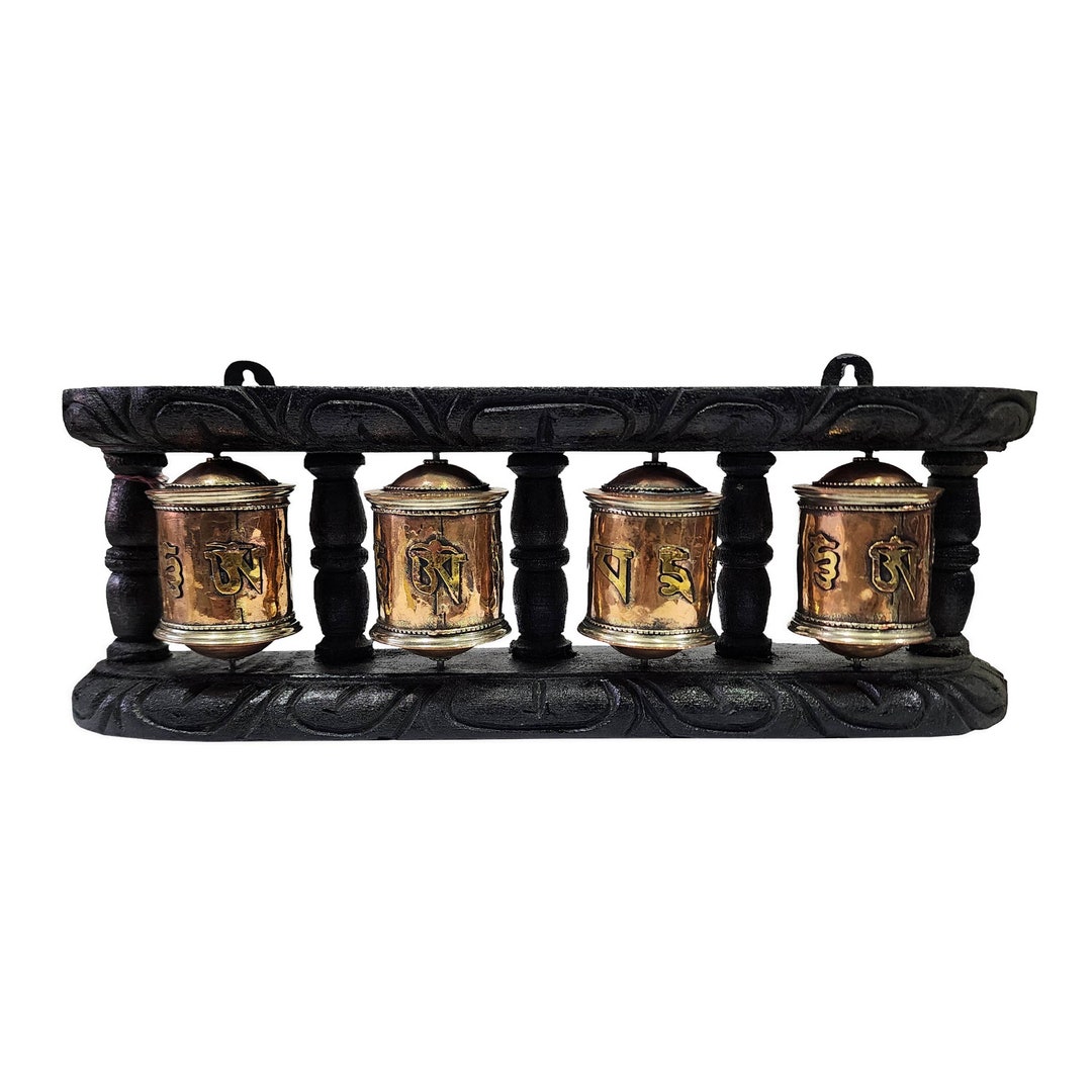 SMALL SIZE 30 Cm Wall Hanging Prayer Wheels Panel With Mantra Inside ...