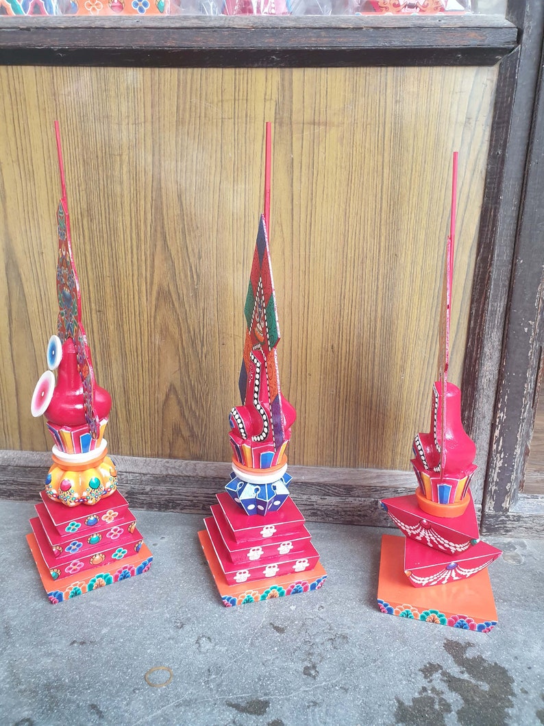 Buddhist Wooden TORMA SET of Bajra and Phurba Handpainted - Etsy Australia