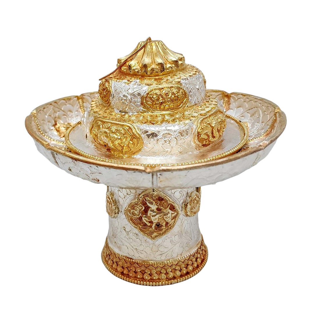 14 Cm, Traditional Tibetan Dhakya, Tea Cup Cover Used by Lama Monks in ...