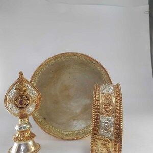 13 CM, Tibetan Ratna Mandala Offering, Highly Quality Hancarved With ...