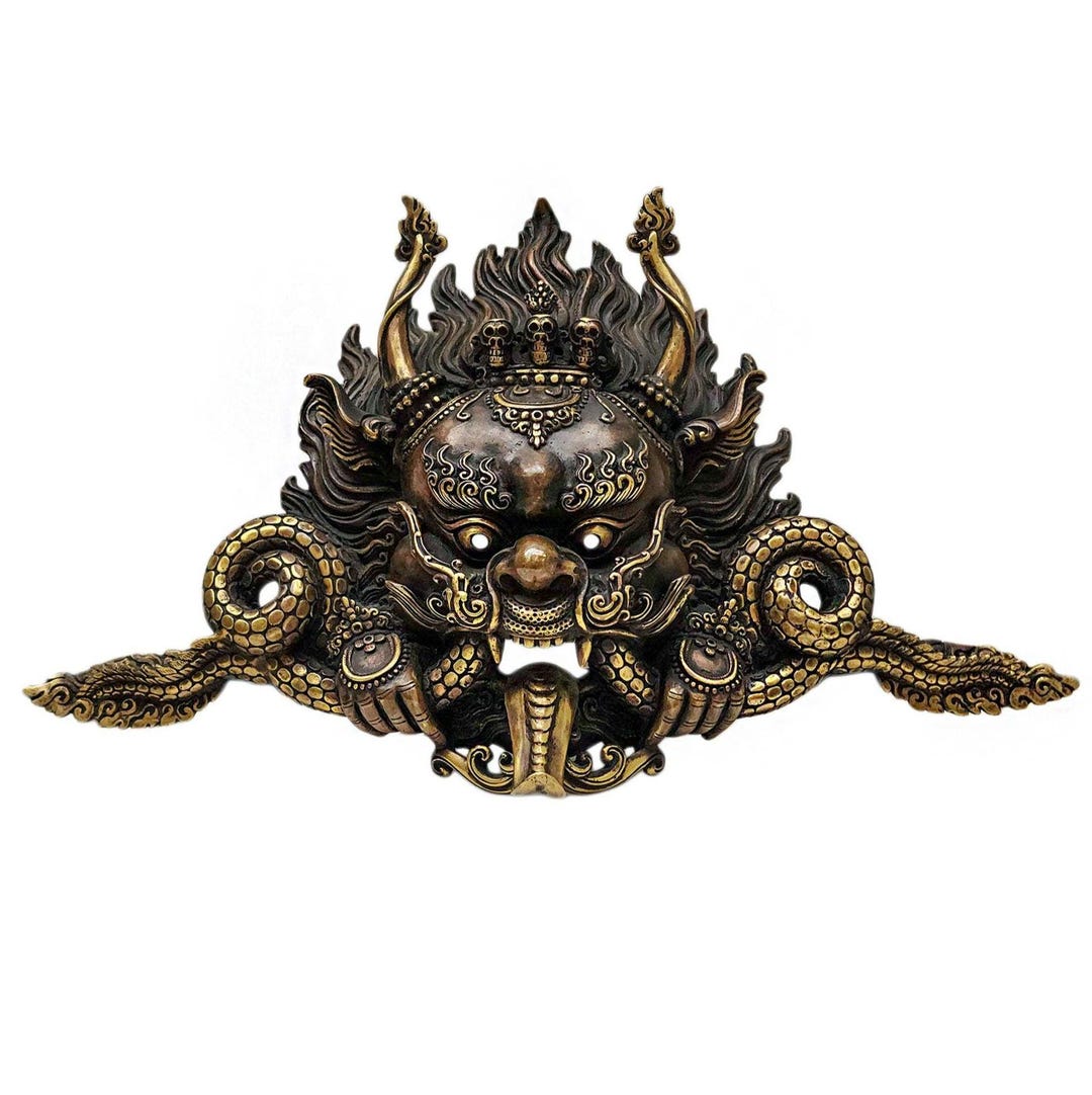 25 X 37 Cm, Traditional Tibetan Ritual Mask Wall Hanging With CHEPPU ...