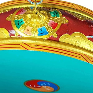 45 Cm Diameter, Traditional Tibetan Drum DHYANGRO for Buddhist Rituals ...