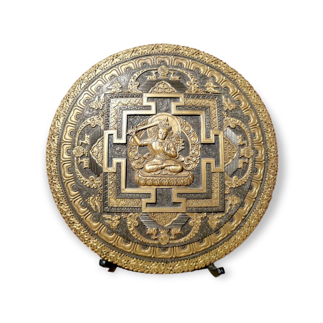 25 Cm, Collection's Piece, 20 Year Old, Tibetan Metal Wall Hanging ...