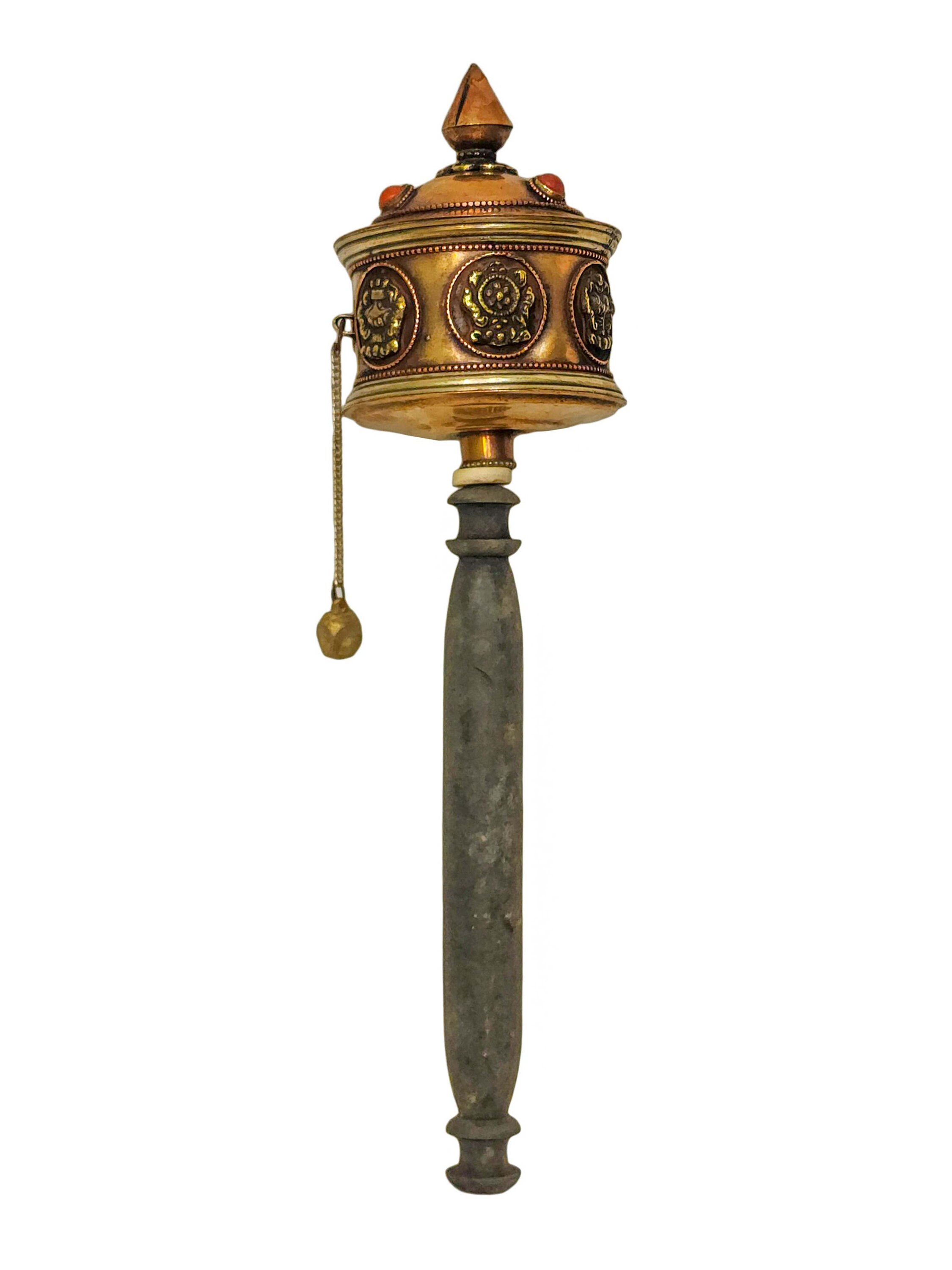 29 Cm, Handheld Prayer Wheel With Tibetan Mantra Inside, Buddhist Tool ...