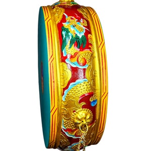 45 Cm Diameter, Traditional Tibetan Drum DHYANGRO for Buddhist Rituals ...