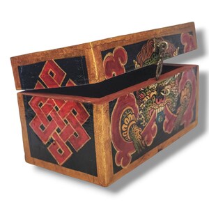 MEDIUM SIZE - Tibetan Wooden Boxes With Cheppu Design, Hanpainted With ...