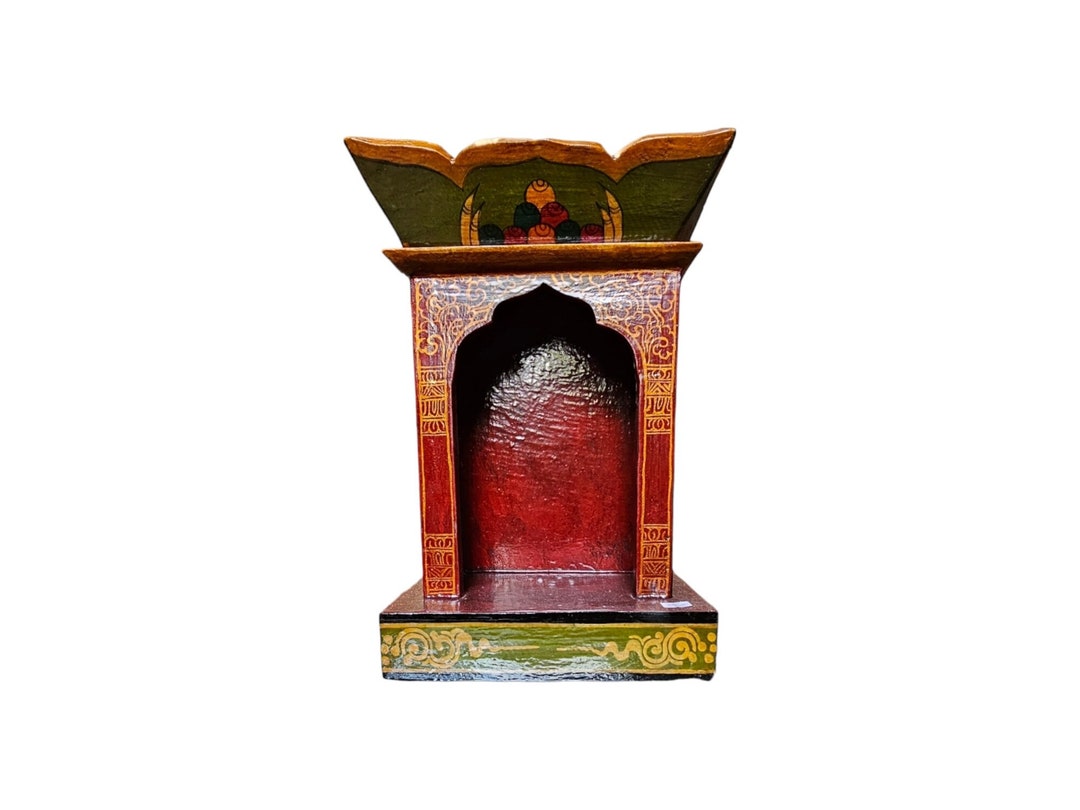 38 Cm, Traditional Tibetan Wooden Altar, Throne for 6 Statues ...