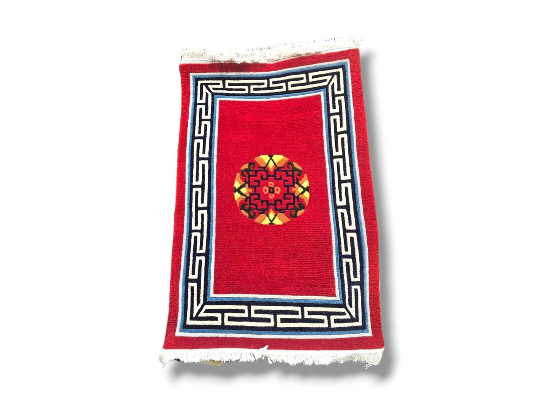 62 X 90 Cm, Tibetan Monastery Meditation Handmade Woolen Rug/mat ...