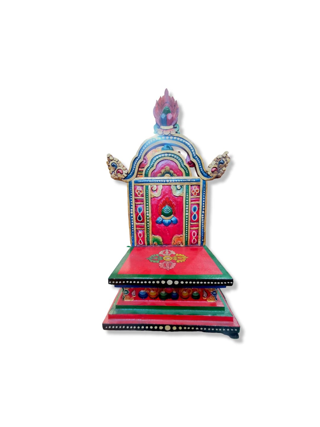 35 Cm, Wooden Altar Base, Throne for Statues, Handpainted With Typical ...