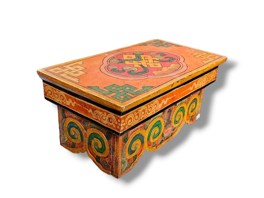 Traditional Tibetan Wooden Foldable Meditation Table/ Altar ...