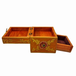 Traditional Tibetan Himalayan Wooden Boxes for Jewelries, Handcarved ...