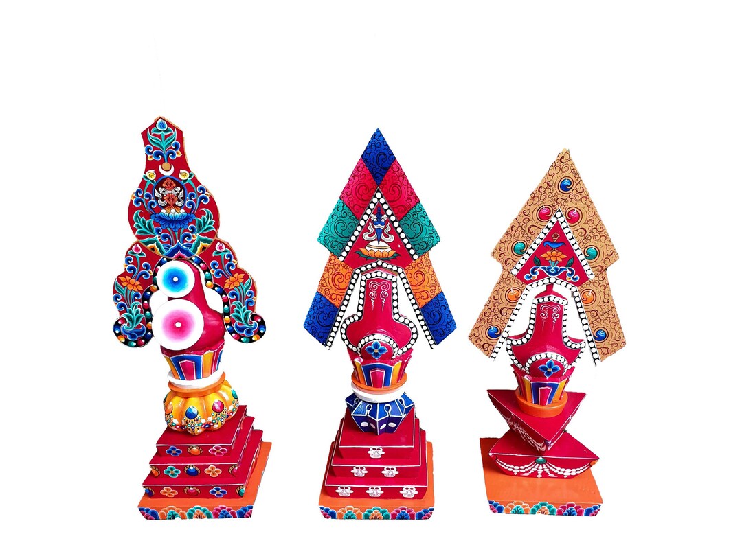 OFFER Tibetan Buddhist Wooden TORMA SET With 3 Pieces Set. - Etsy