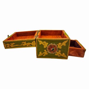 Traditional Tibetan Himalayan Wooden Boxes for Jewelries, Handcarved ...
